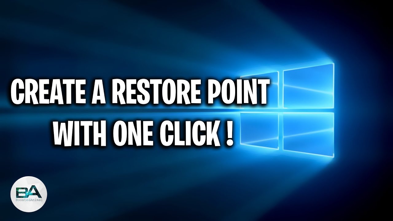 How to create a restore point with ONE click! - YouTube
