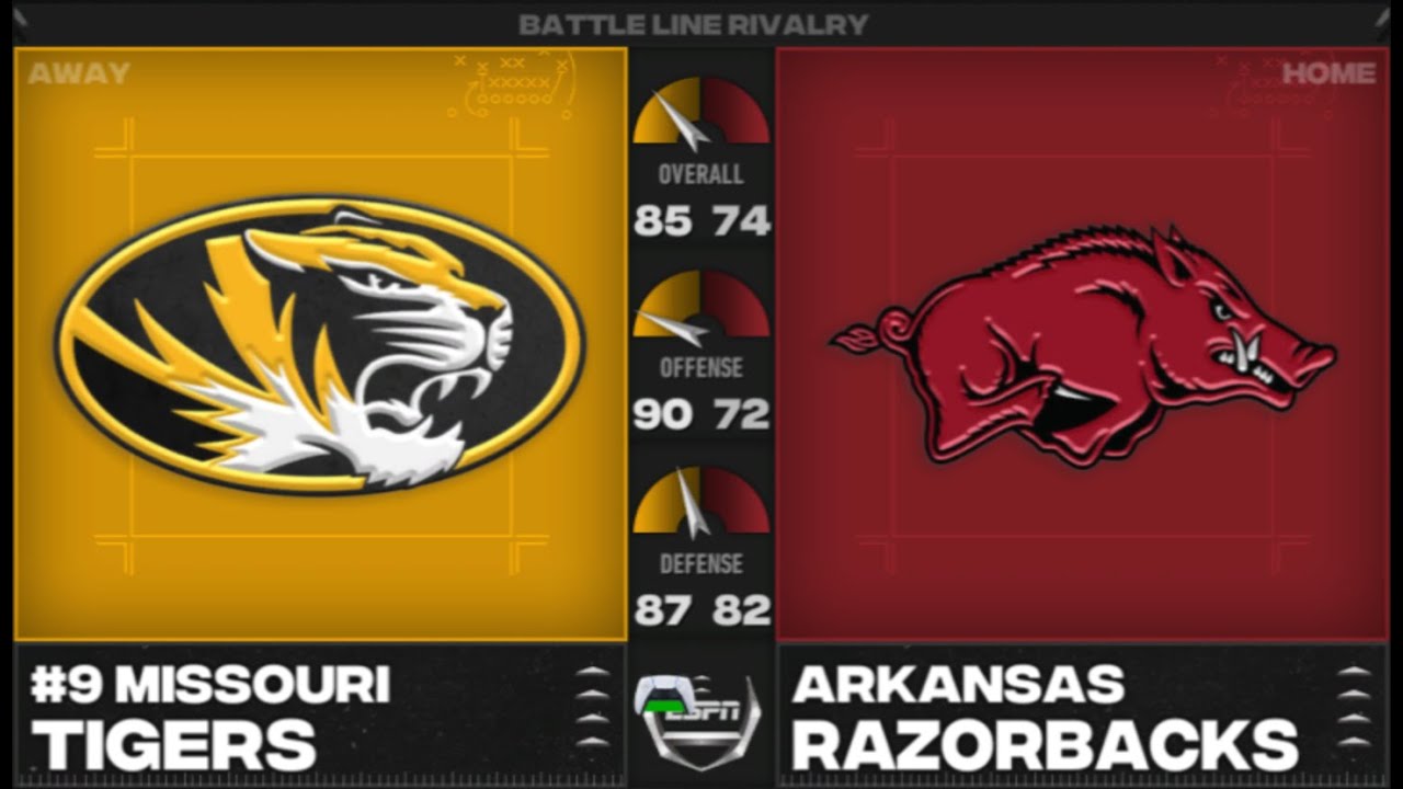 **Read Description** NCAA 24 Hate Week: (9) Missouri Tigers vs Arkansas ...