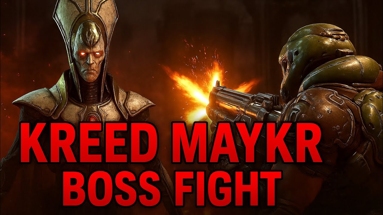 No Death Boss Fight: Kreed Maykr + Cutscenes | DOOM The Dark Ages (4K ...