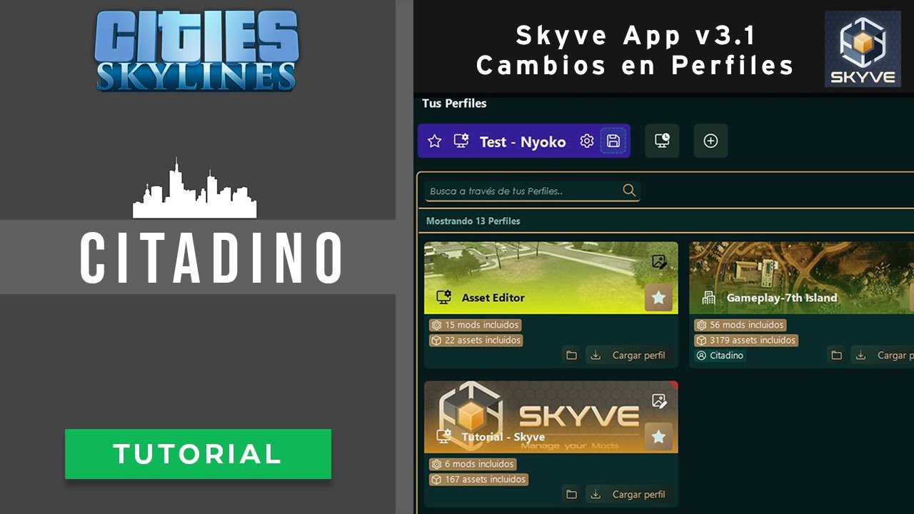Cities Skylines: Tutorial Skyve 3.1 - Cambios mayores en perfiles - YouTube