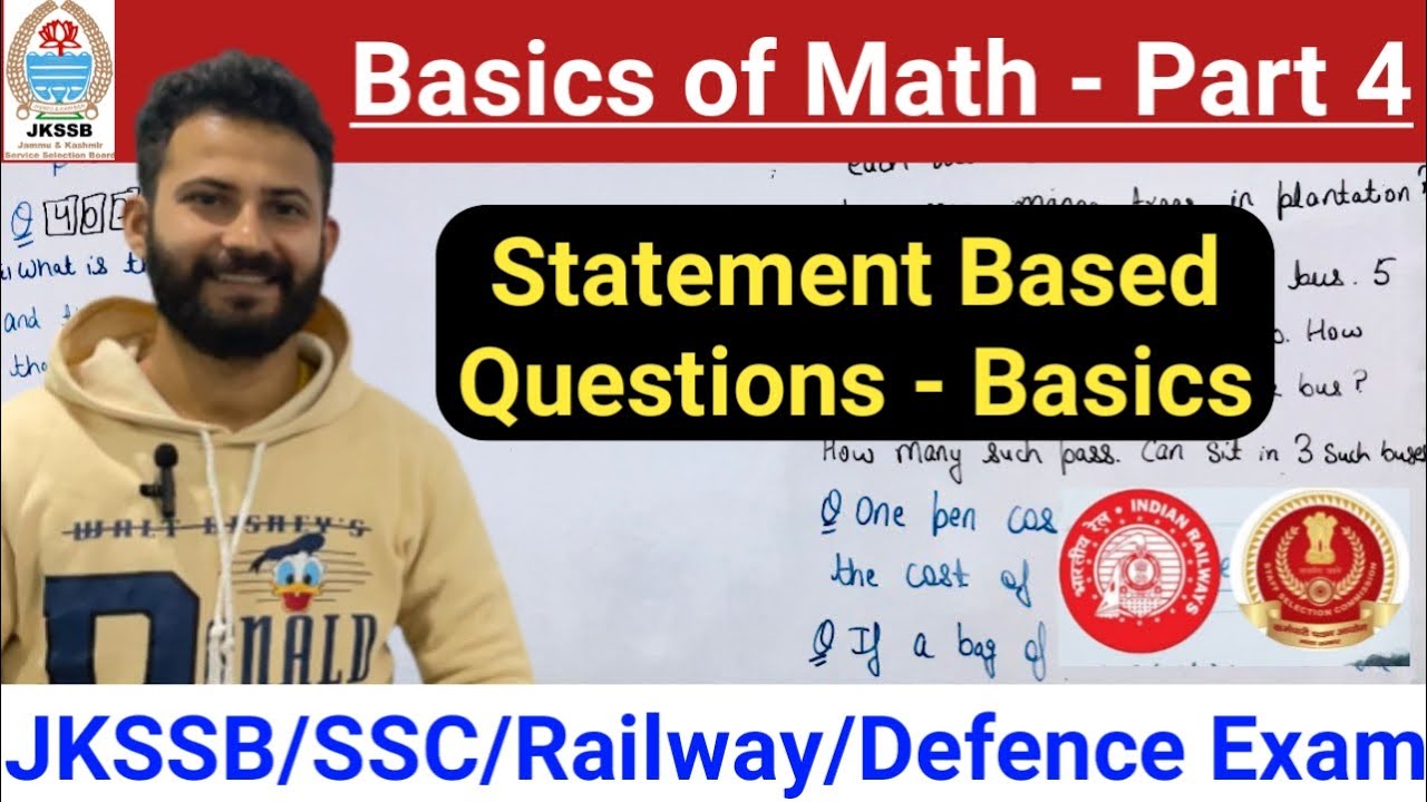 Basics of Statement Based Questions || Mathematics Basic Concepts ...