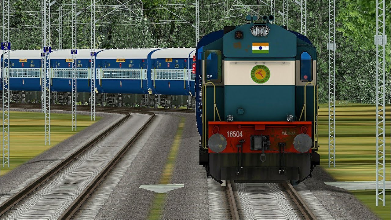 Erode wdm3d hauled anantapuri express at level crossing in indian train ...