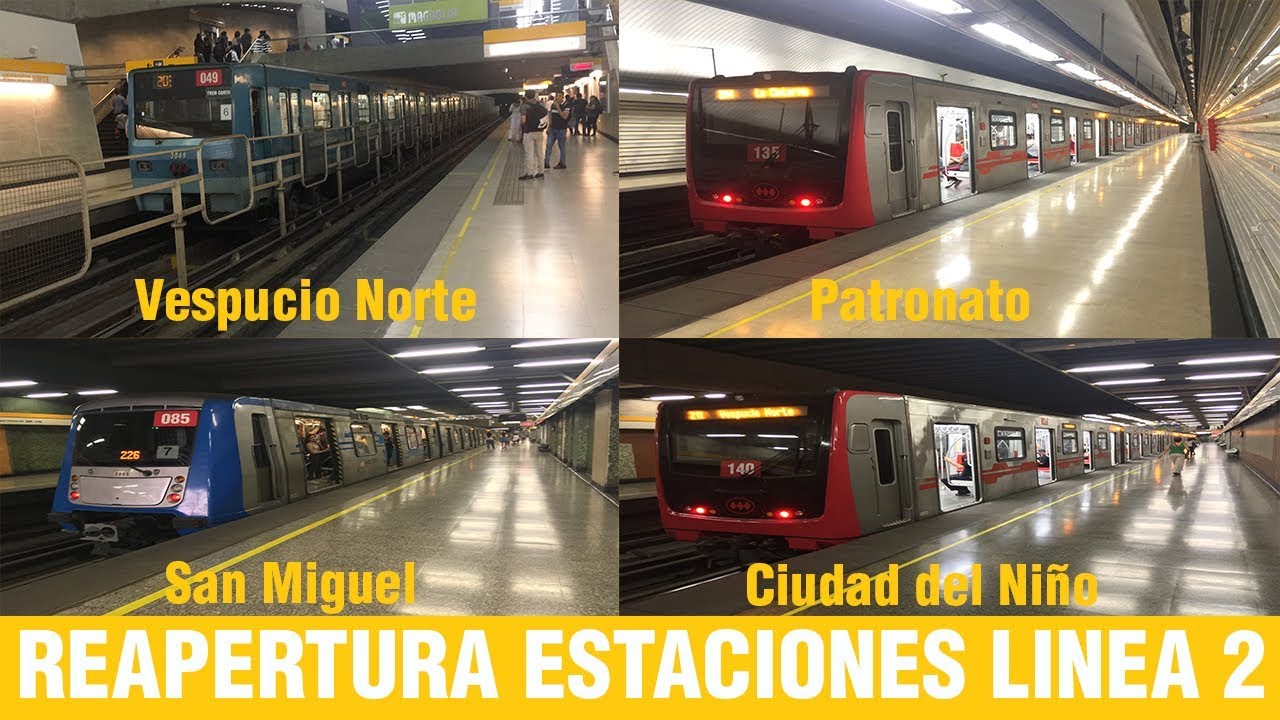Metro De Santiago | Re-Apertura de estaciones Linea 2 - YouTube