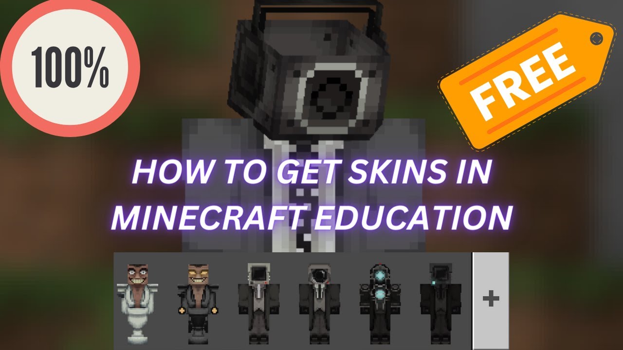 HOW TO GET SKINS IN MINECRAFT EDUCATION [100% FREE] [WORKING 2024 ...