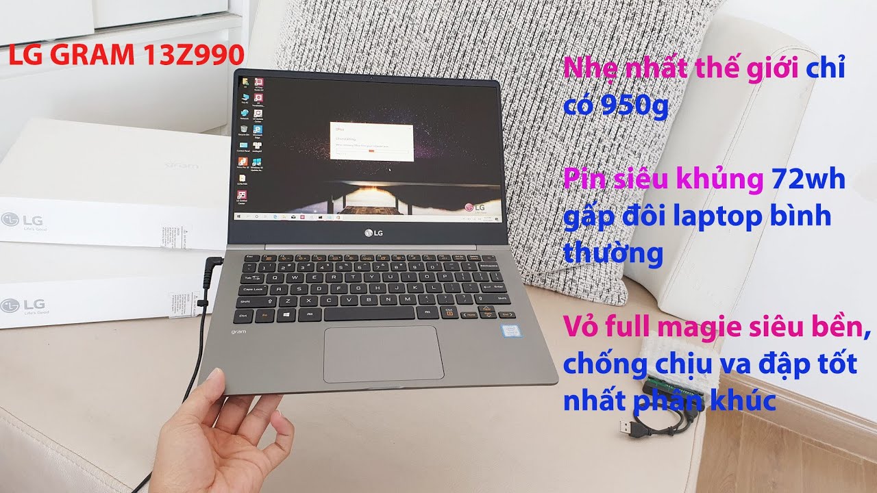 LG Gram 13z990 nhẹ nhất thế giới 950g pin khủng 72wh và thuộc top bền ...