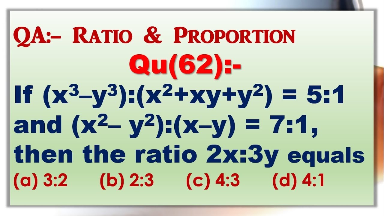 Q62 If x3 y3 x2 xy y2 5 1 And x2 Y2 x y 7 1 Then The