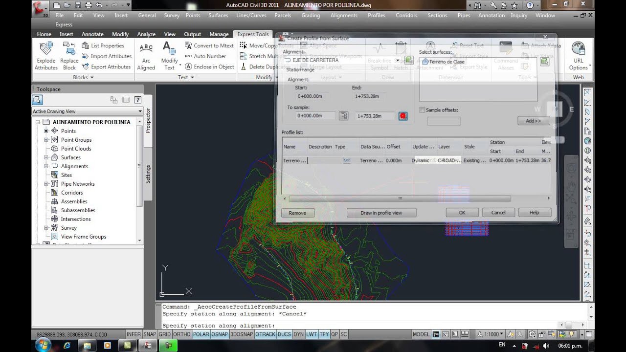 TUTORIAL DE AUTOCAD CIVIL 3D, CURSO CIVIL 3D Capitulo 8-1 - YouTube