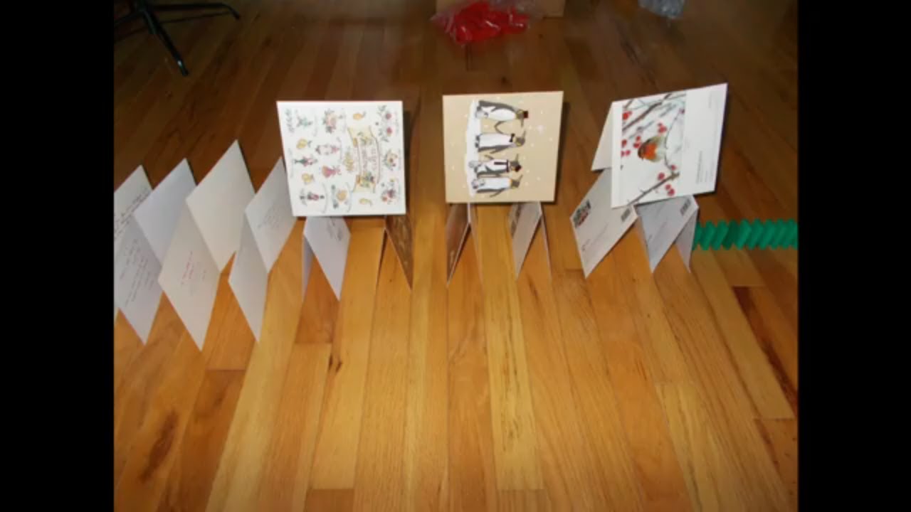 Christmas Card Dominoes! - Domino Advent Calendar Day 22 - YouTube