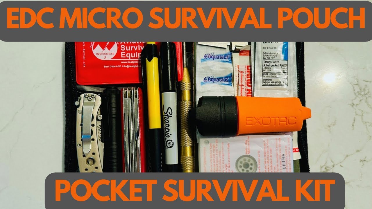EDC Micro Survival Pouch - Pocket Survival Kit - YouTube