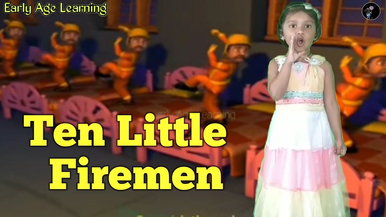 Ten Little Firemen / 10 little firemen song / english nursery rhyme by ...