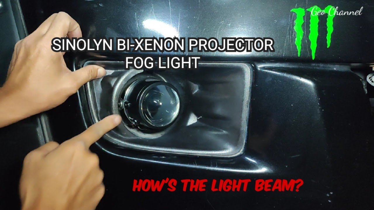 Sinolyn Bi-Xenon Projector Fog Lamp H11 On My Dmax Vcross - YouTube