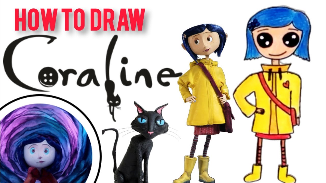 CORALINE Drawing😍🌑 A button-eye Nightmare 😱 #coraline #art #cute # ...