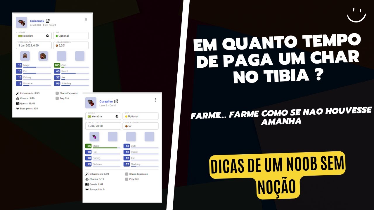 Tibia - Comprar char ? Dívida ou Investimento ? - YouTube