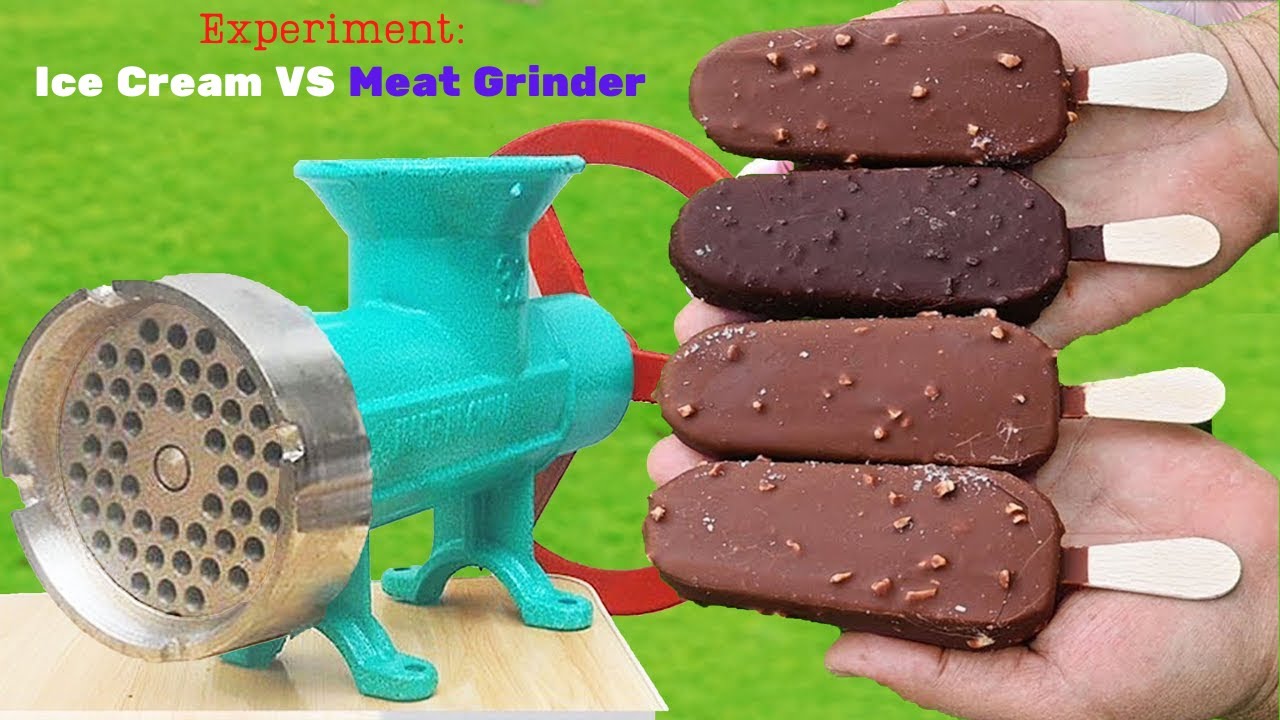 Experiment: Meat Grinder VS Yummy Ice Cream - YouTube
