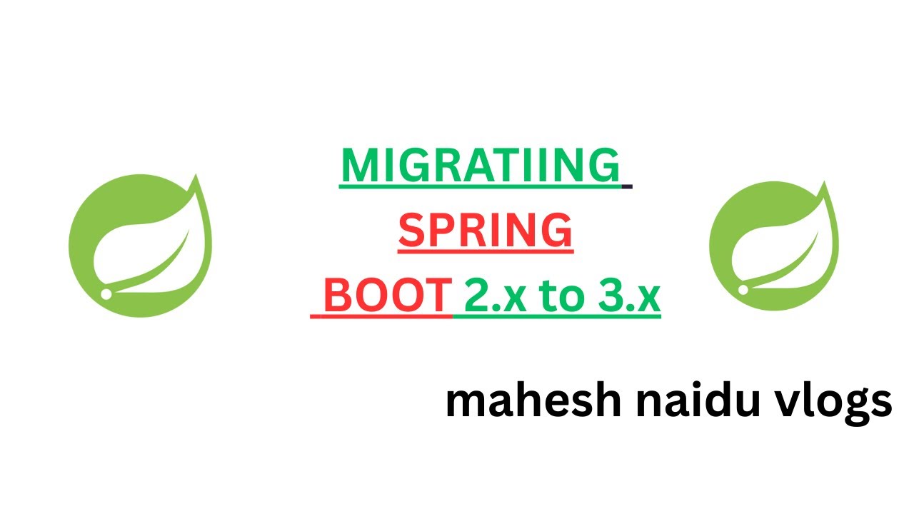 Spring boot migration from 2.x to 3.x - YouTube