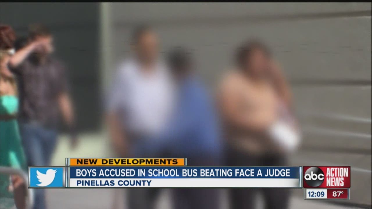Accused in school bus beating, boys face judge - YouTube