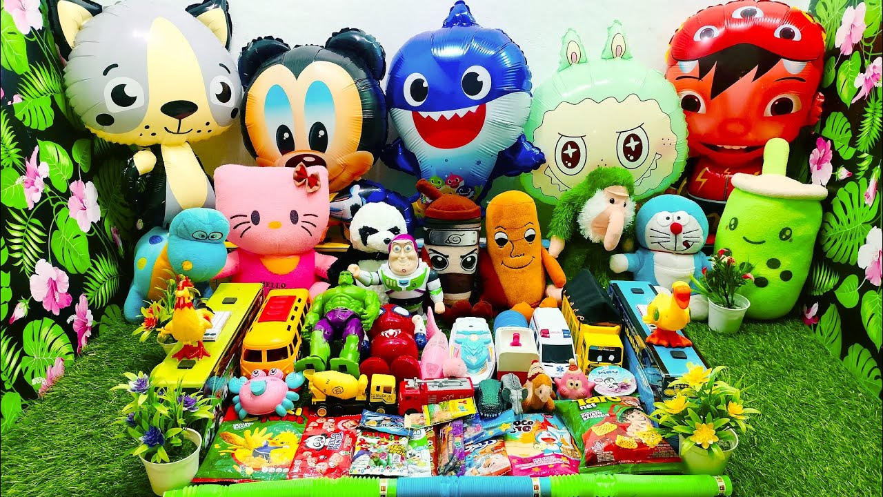 Hunting Balon Boneka Permen yupi Baby shark Marsya Upin Ipin Keropi 179 ...