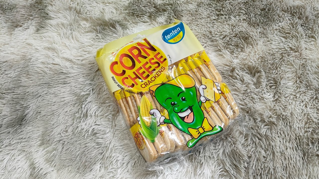 ASMR satisfying corn cheese crackers ,jagung keju biskuit | satisfying ...