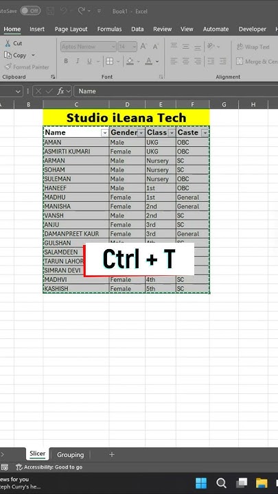 Slicer in Excel || Learn Excel || iLeana Tech - YouTube