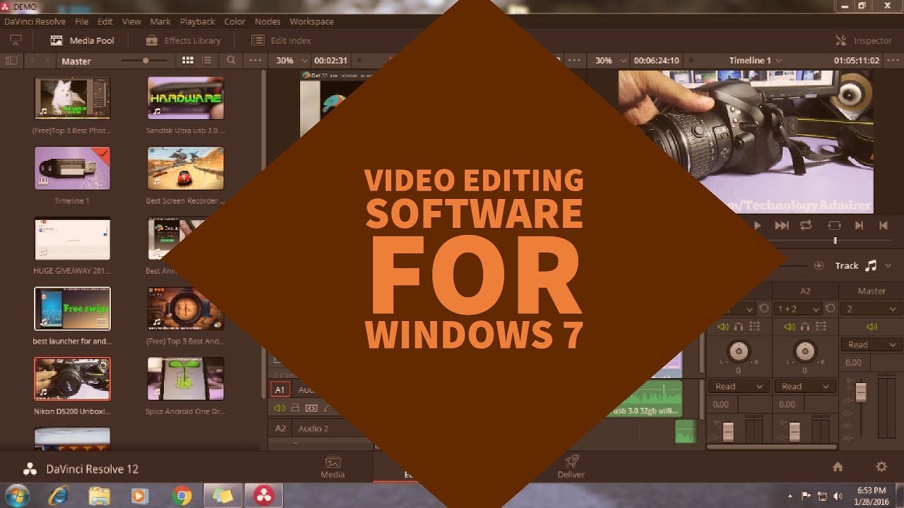Video Editing Software for Windows 7 Full tutorial - YouTube