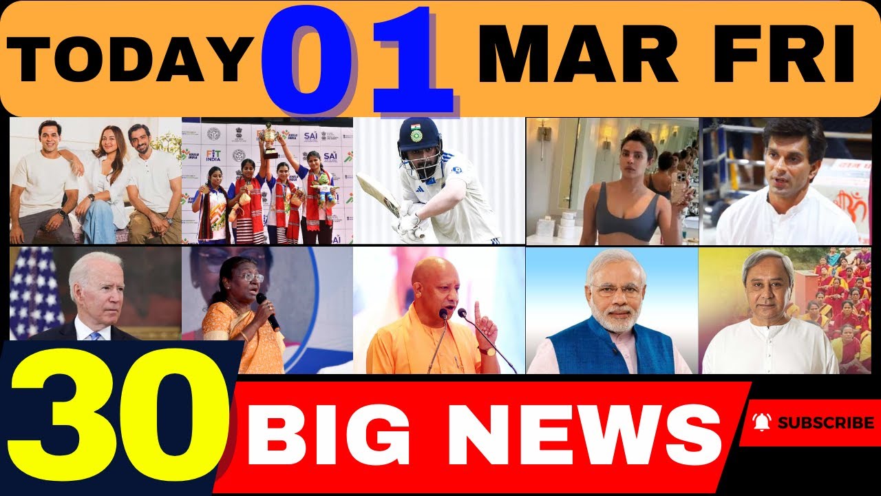 01 March 2024 Morning Big Breaking News || Morning Headlines Today ...