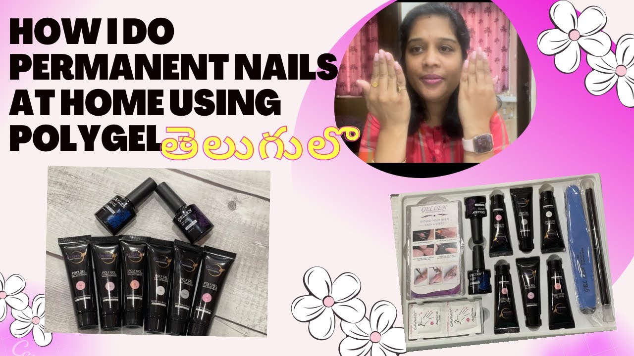 How I do permanent nails polygel nail extensions at home | using # ...