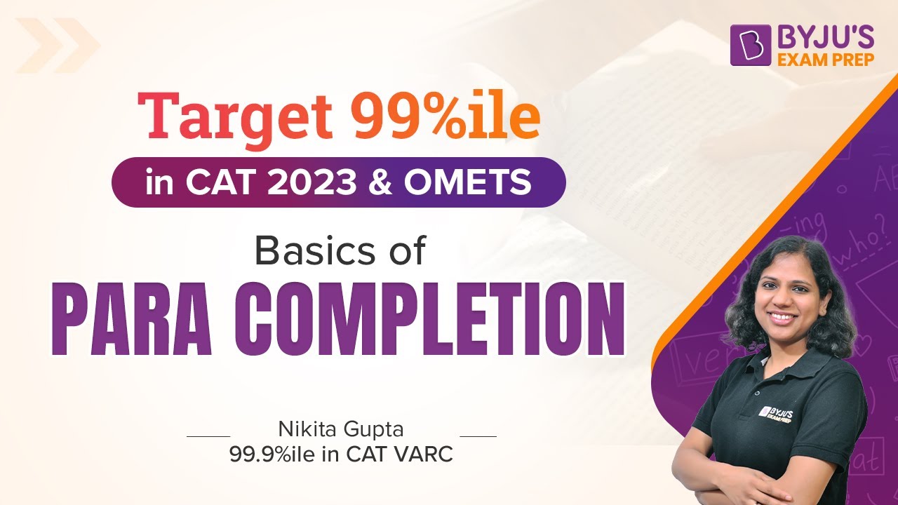 Para Completion for CAT 2023 & Other MBA Exams | VARC Workshop | Ace ...