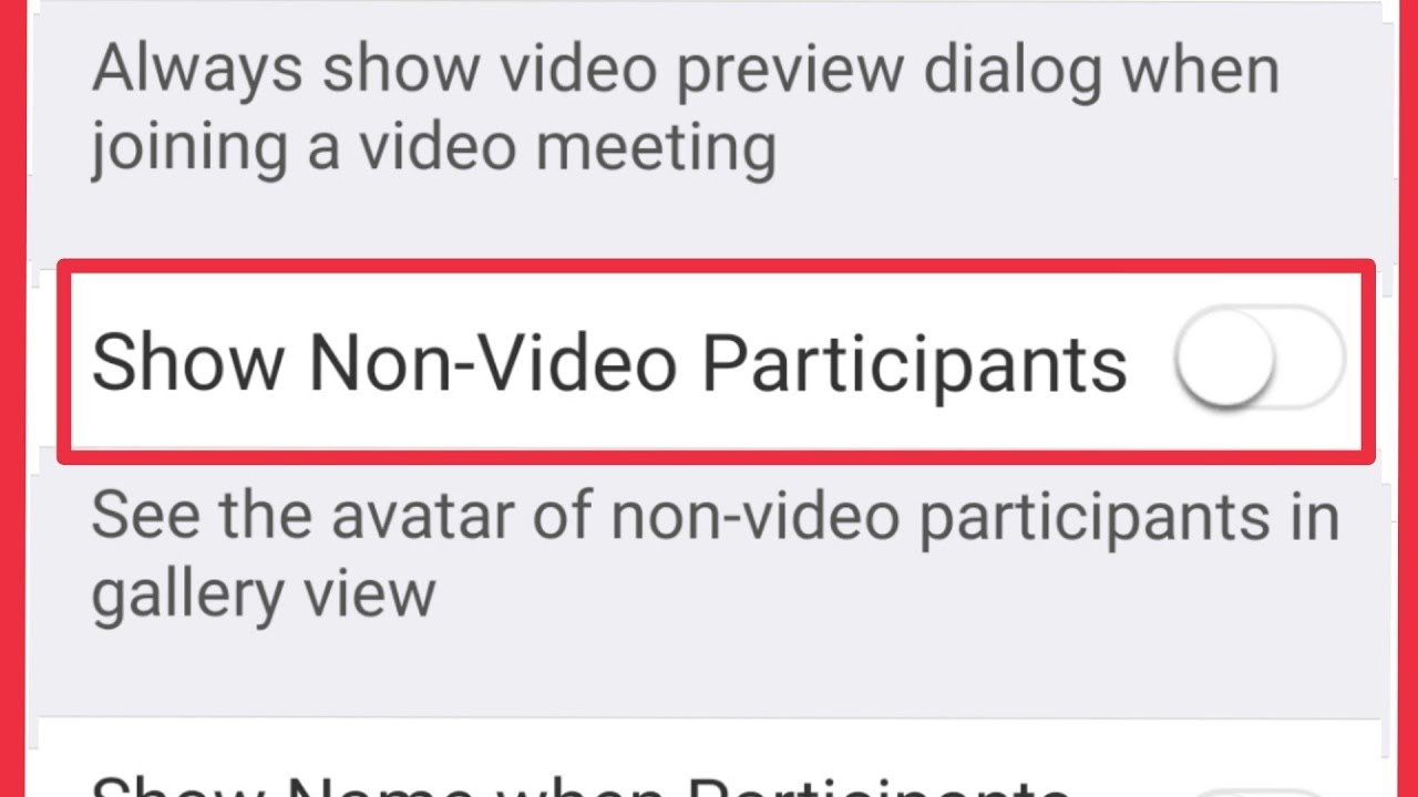 How To Turn On , Off Show Non-Video Participants Settings in Zoom ...