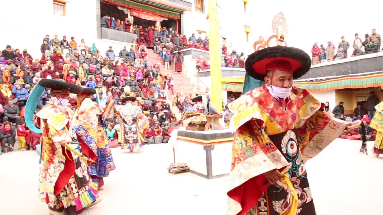 SPITUK GUSTOR MASK DANCE LADAKH 2019 - YouTube
