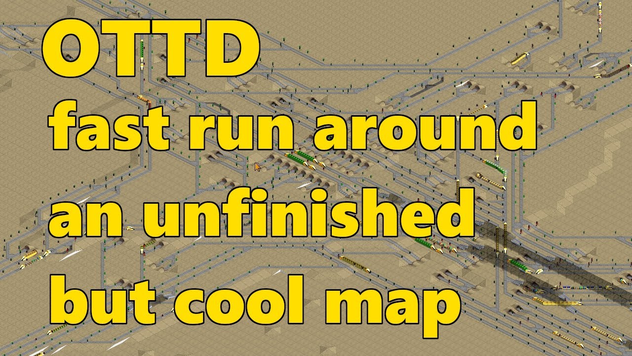 OTTD - fast run around an unfinished but cool map - YouTube