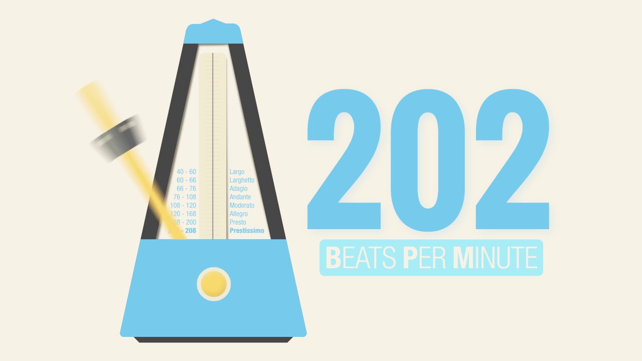 202 BPM Metronome | The BLuetiFuLL MeTRoNoME - YouTube