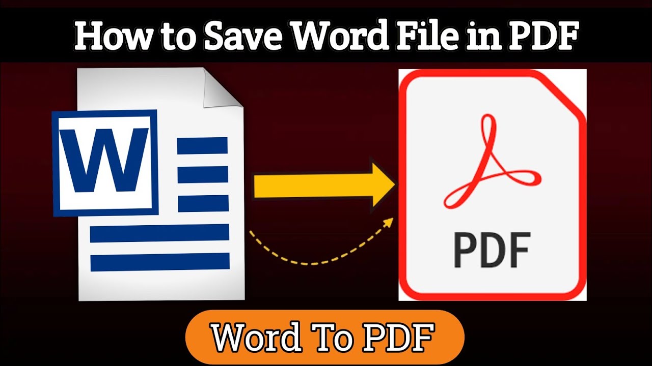 How to Save a Word Document as PDF File | How To Convert Word Doc as ...