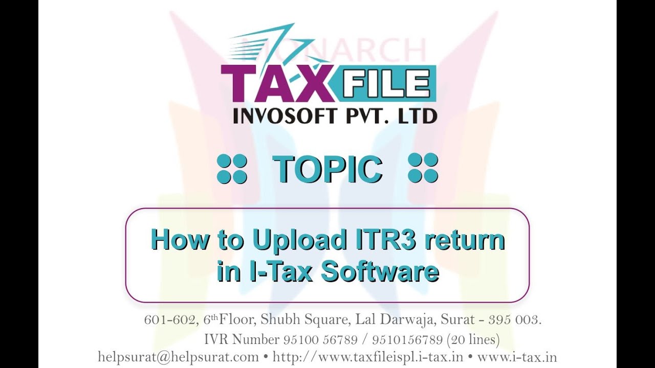 How To Upload ITR3 Return In I Tax Software YouTube How To Upload ITR3 Return In I Tax Software YouTube