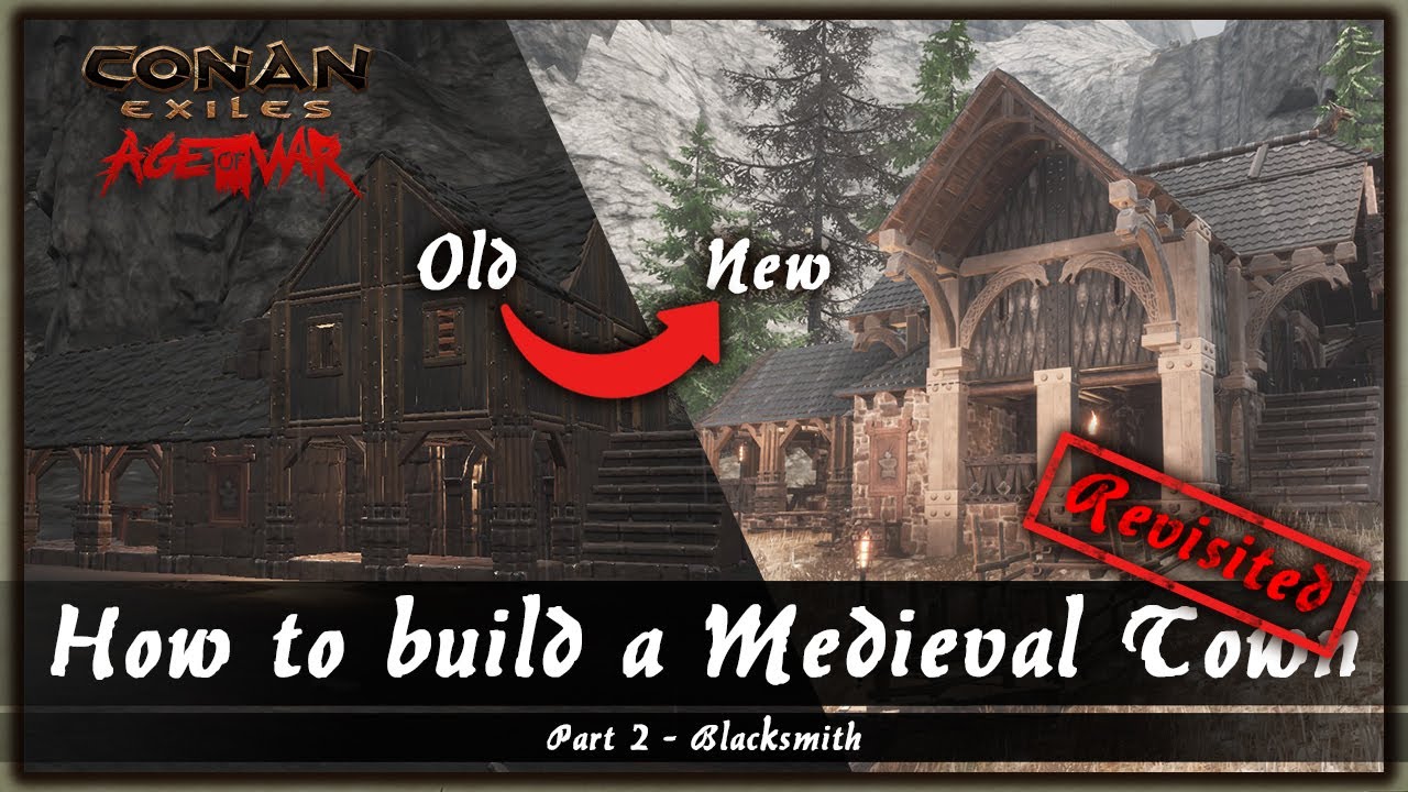 HOW TO BUILD A MEDIEVAL TOWN REVISITED #2 - BLACKSMITH [SPEED BUILD ...
