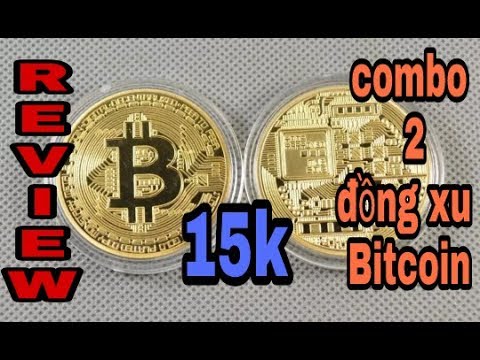 Bitcoin - review combo 2 đồng xu Bitcoin 15k mua trên Lazada - YouTube