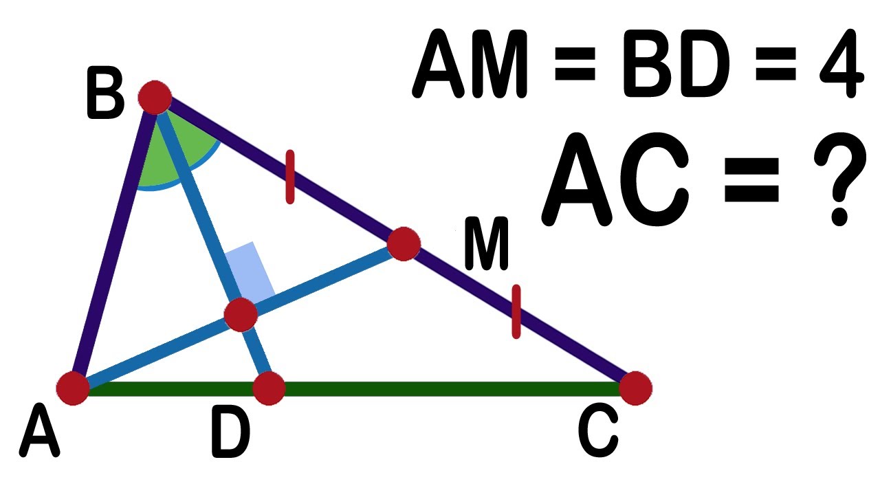 Find the length of the side AC of a triangle ABC. Geometry Challenge ...