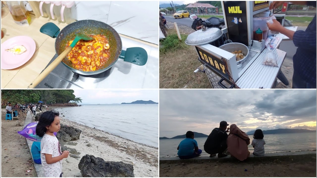 MASAK SAMBAL UDANG TELUR LANJUT NYORE DI PINGGIR PANTAI SAMBIL MAKAN SOMAY. - YouTube