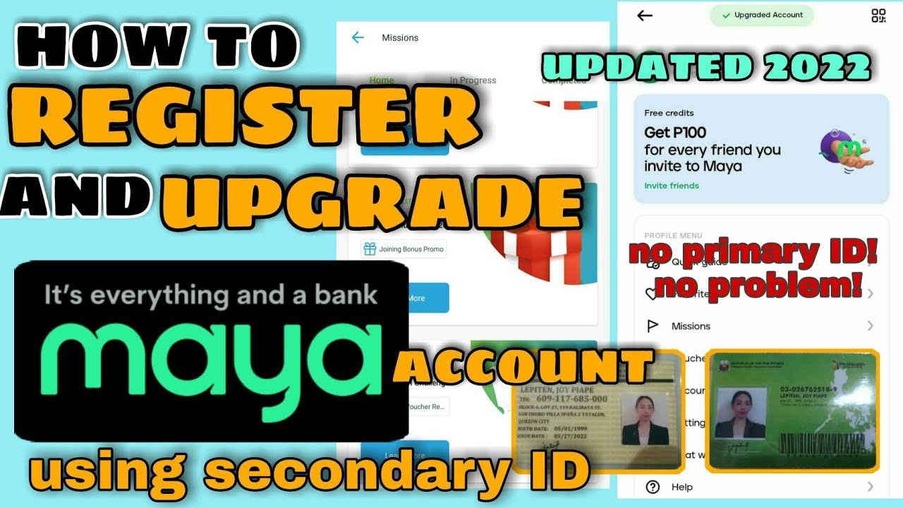 PAANO MAG REGISTER AT UPGRADE NG ACCOUNT KAY MAYA|VERIFY PAYMAYA ...