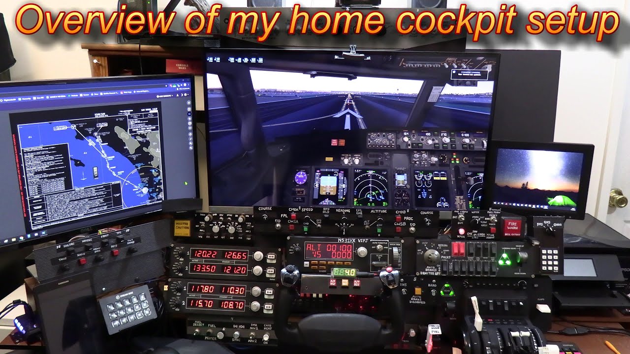 Complete overview of my current home cockpit setup - YouTube