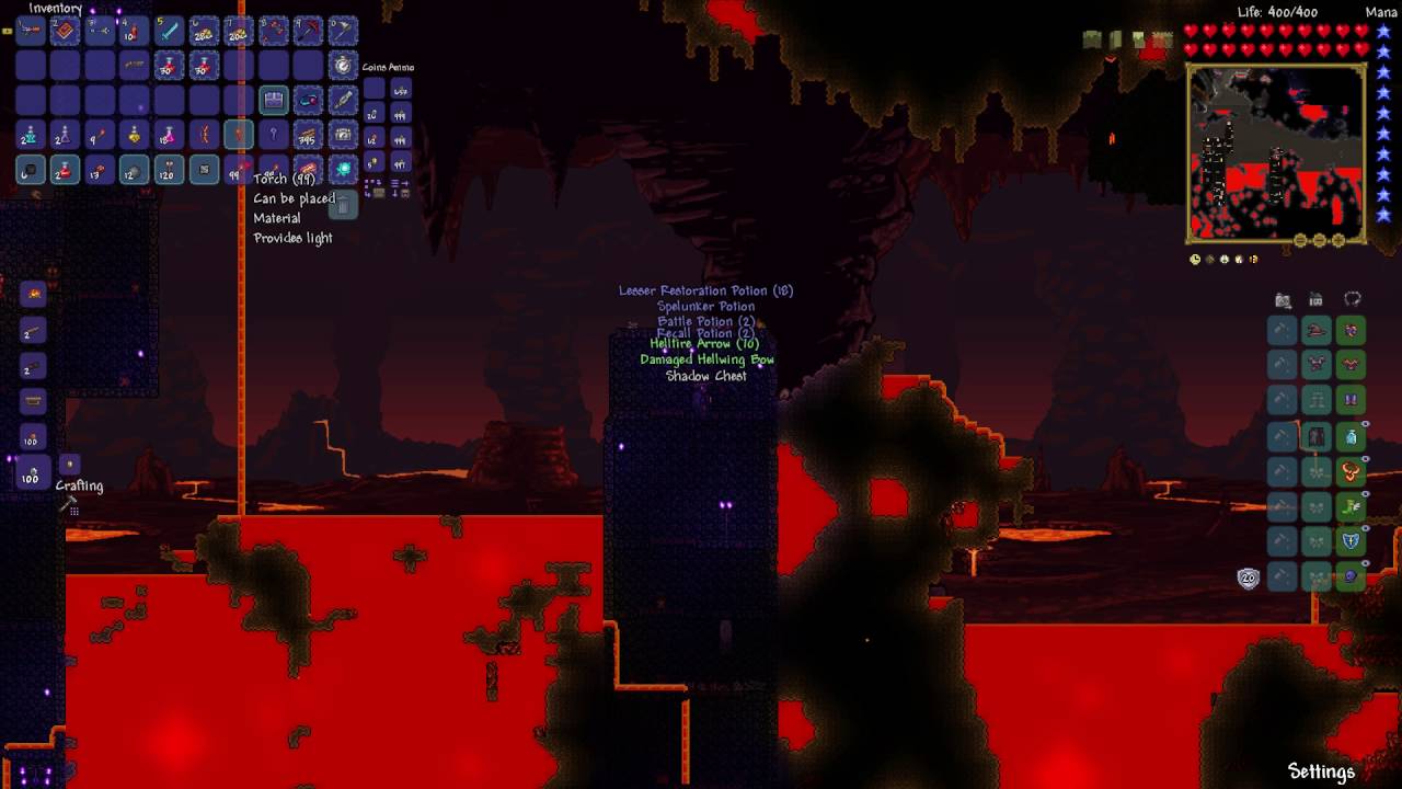 Where to find Hellwing Bow - Terraria - YouTube