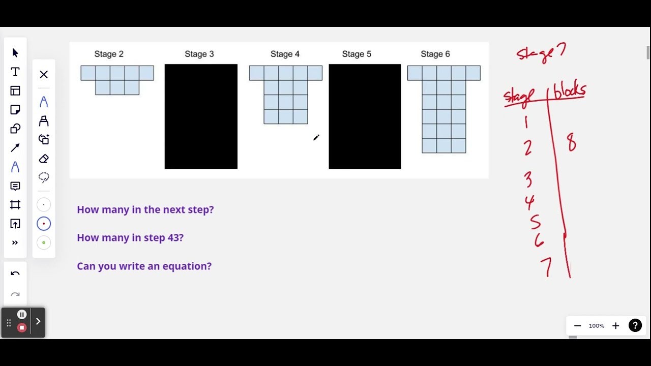 Visual Pattern Challenge 193 - missing steps! - YouTube