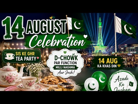 14 August Celebration 🇵🇰 | Sister’s House Tea Party ☕️ | D-Chowk Function #IndependenceDayVlog
