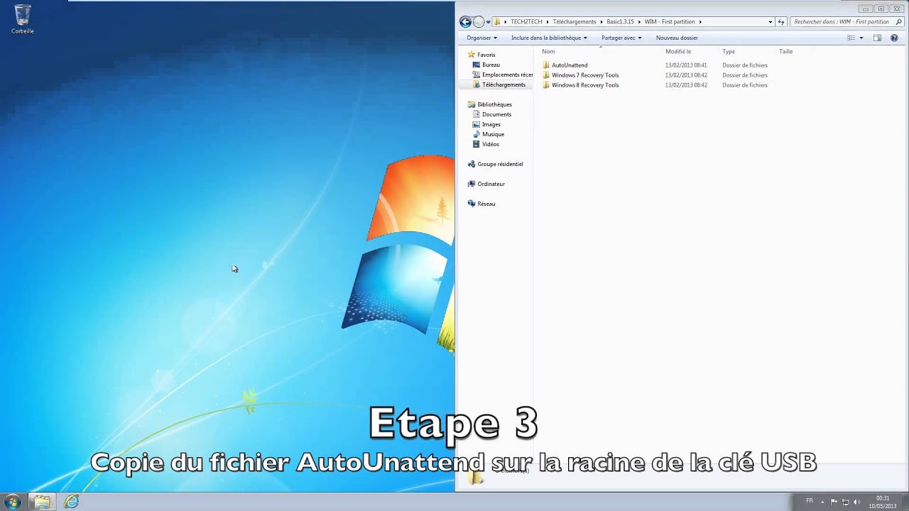 Créer une partition de restauration : Partie 1 - Création de la clé USB ...