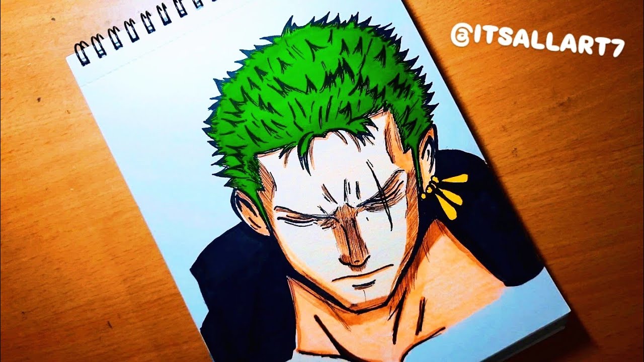 How to Draw Roronoa Zoro Step by Step | Easy One Piece Drawing Tutorial ...