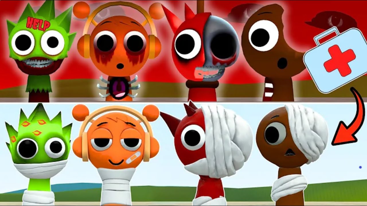 Sprunki morphs! Tunner Tree Fun bot horror Gray Simon Durple Fun tv ...