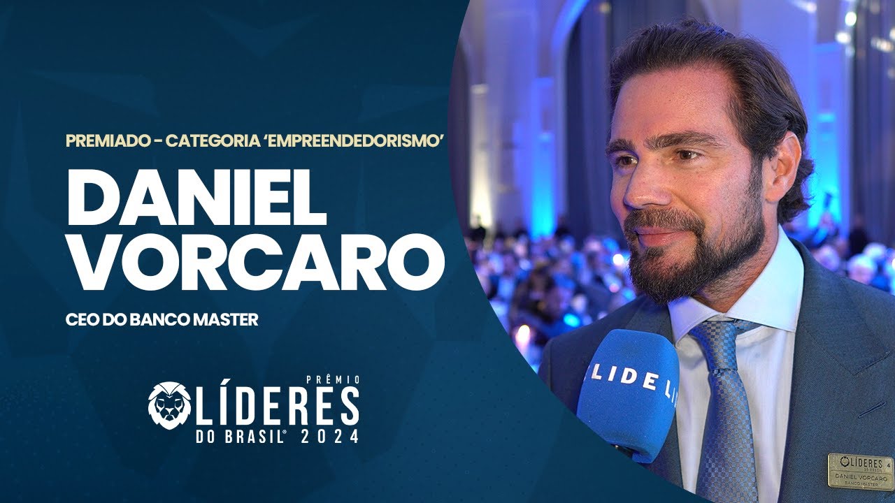 Daniel Vorcaro, do Banco Master, vencedor na categoria 'Empreendedorismo' | LÍDERES 2024 - YouTube