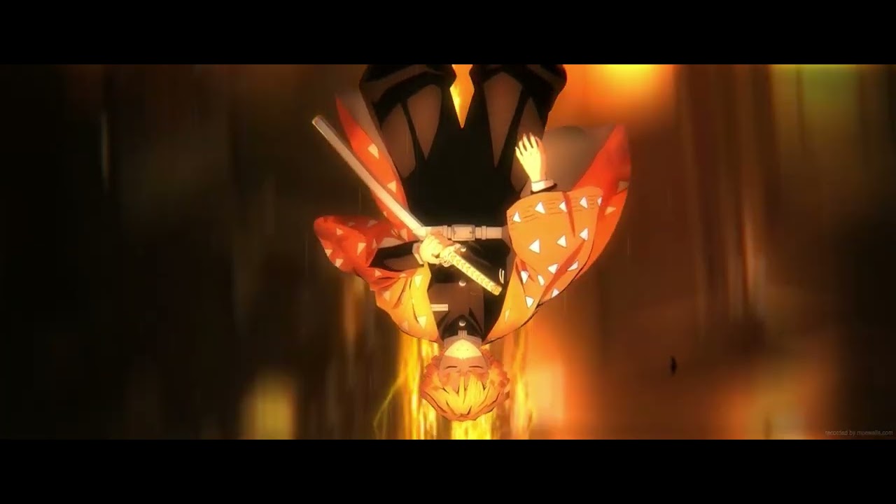 Zenitsu Upside Down Falling Demon Slayer Live Wallpaper - YouTube