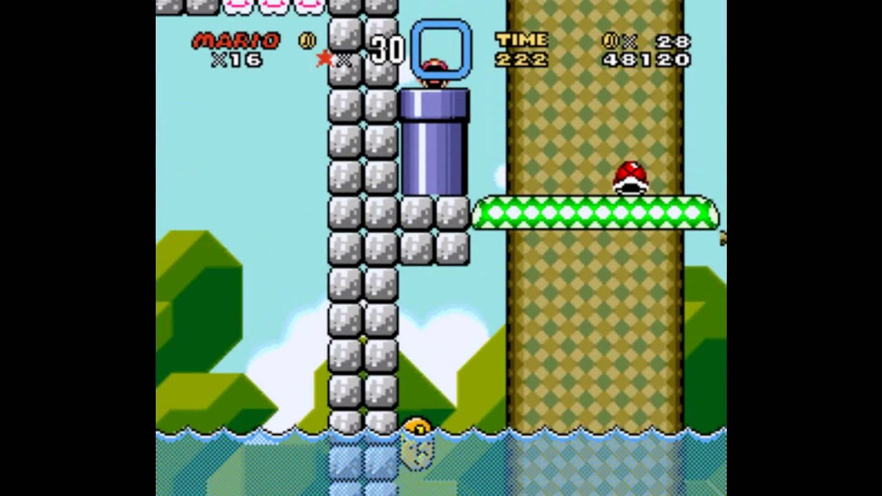 Super Mario World Custom Level - Cheep Cheep Lake Pipe - YouTube