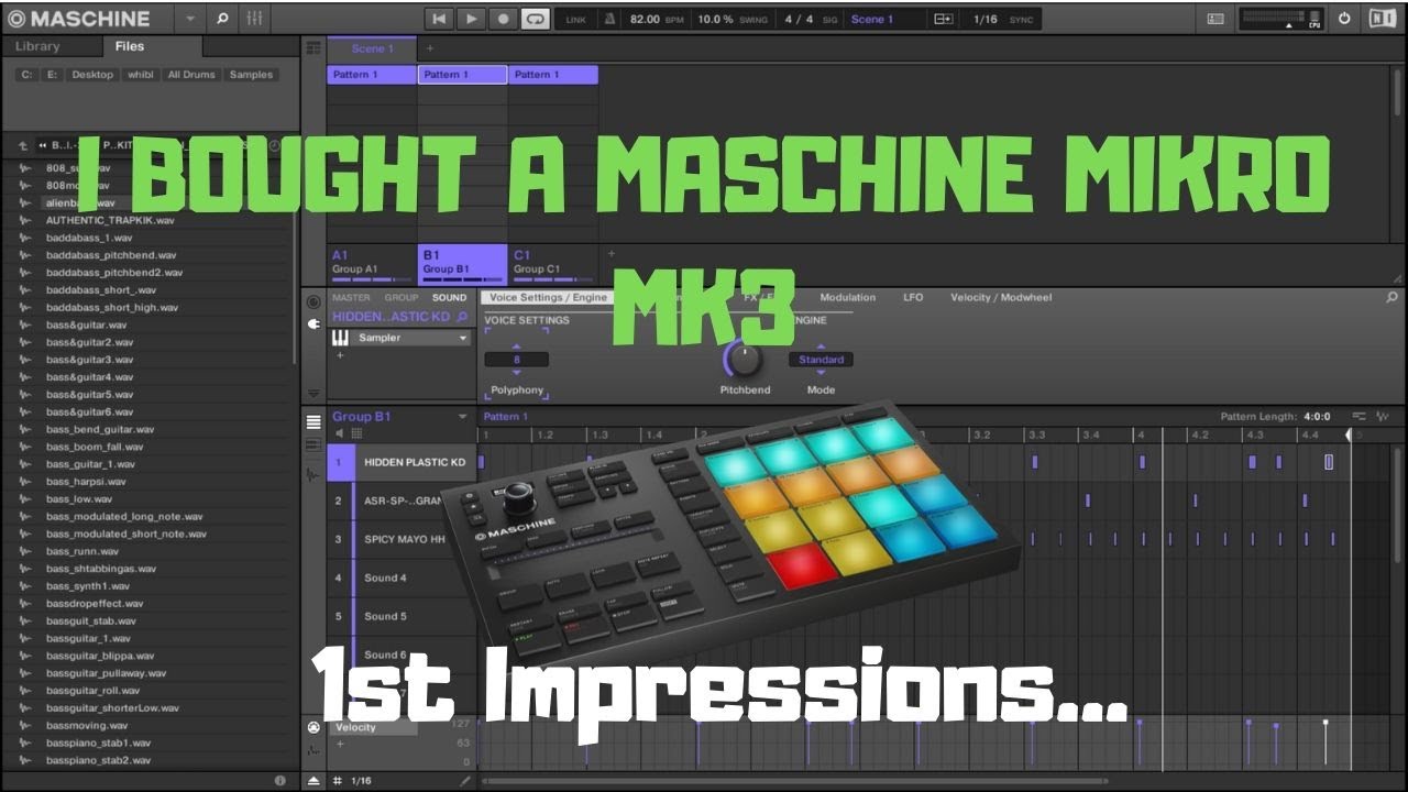 I bought a maschine mikro mk3 (1st impressions) - YouTube