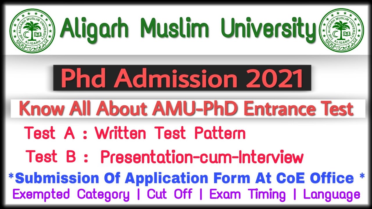 Amu Phd Admission 2020 21 Amu Phd Entrance Test Pattern Amu Phd amu-phd-admission-2020-21-amu-phd-entrance-test-pattern-amu-phd